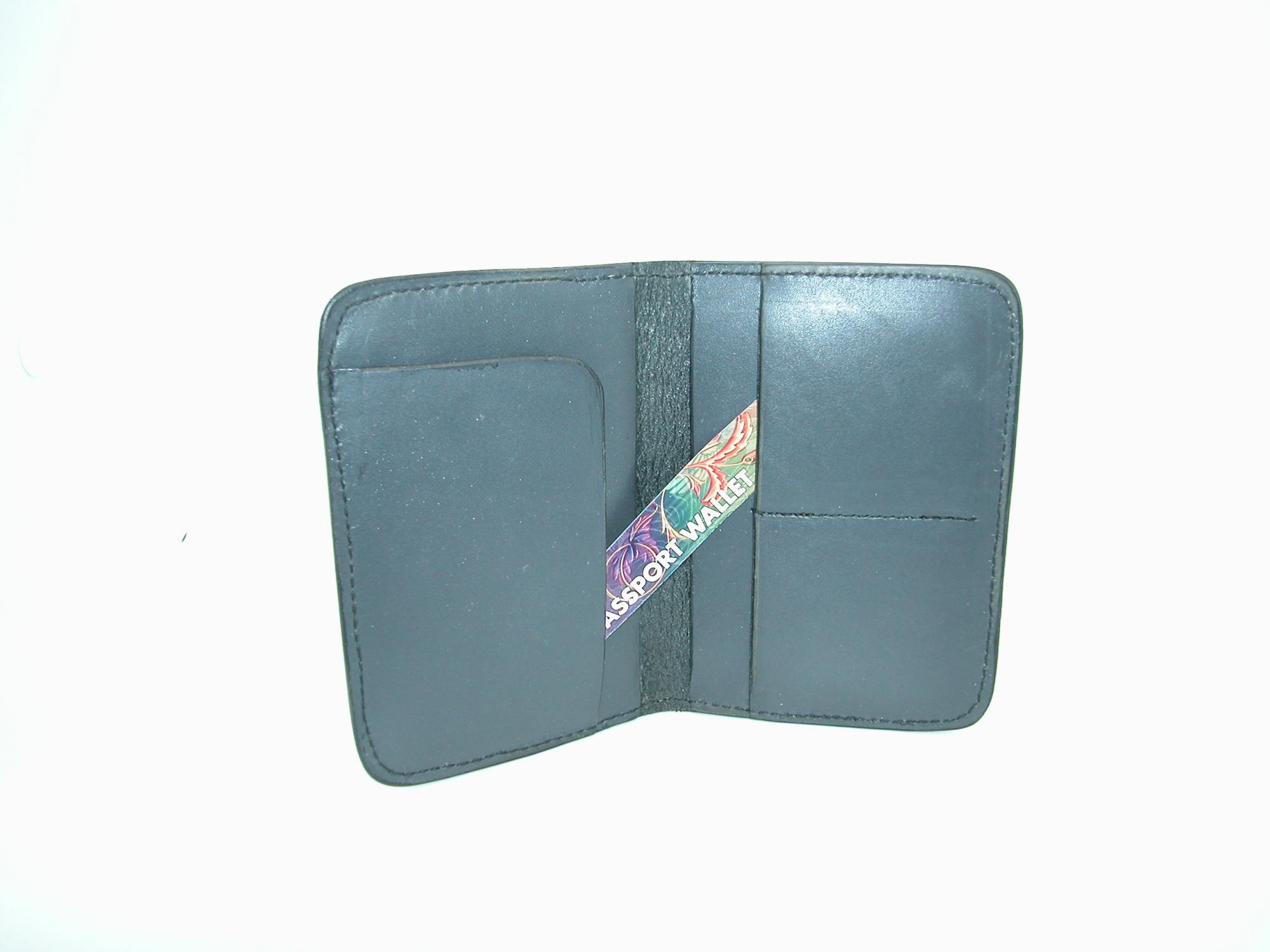 Wallet Passport Style Grey Colour | Custom leather work in the Okanagan ...